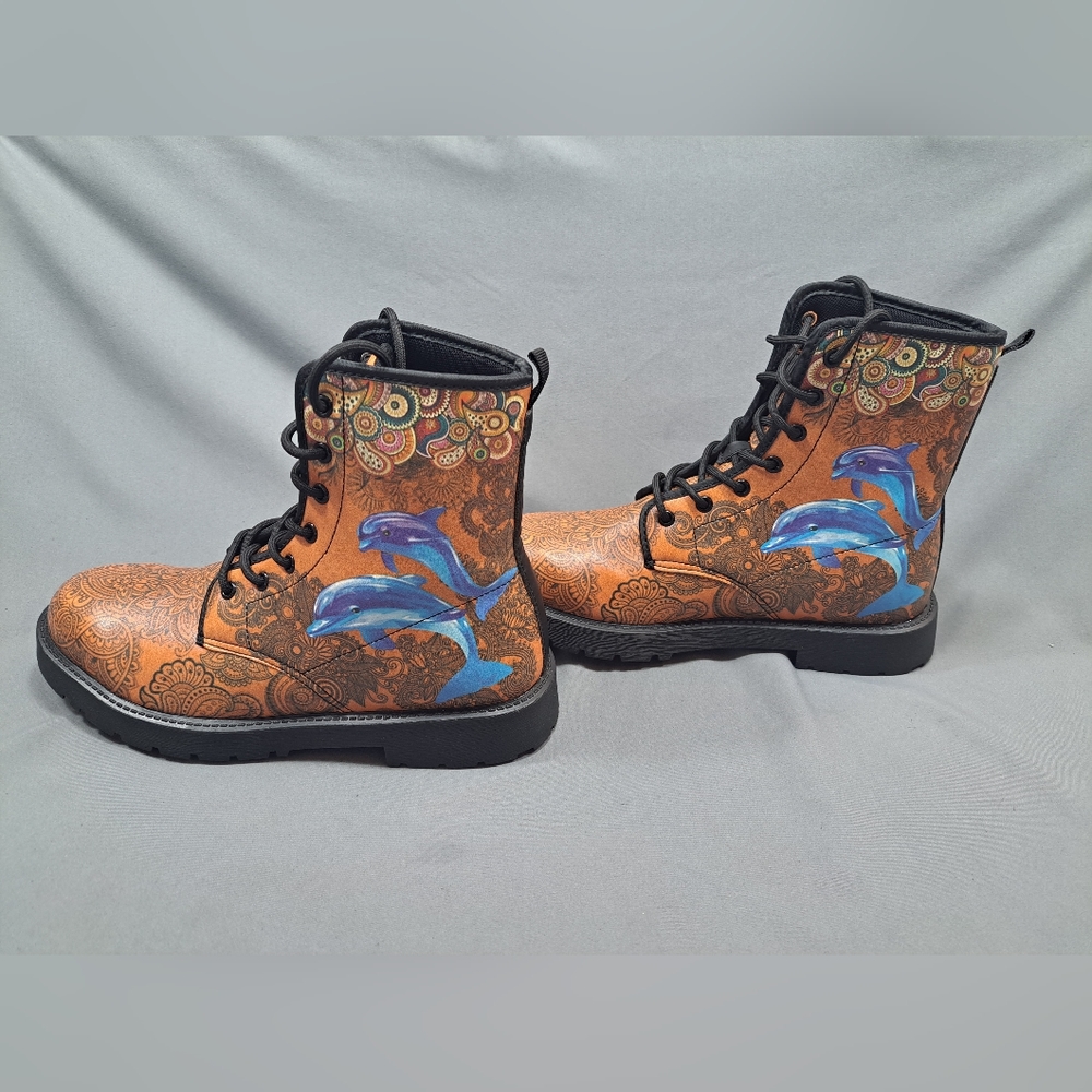 Rare New Vegan Leather Very Soft Boots Dolphins Women… - Gem